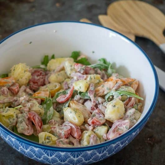 Toetje met perzik, cake en mascarpone - Foodaholic.nl