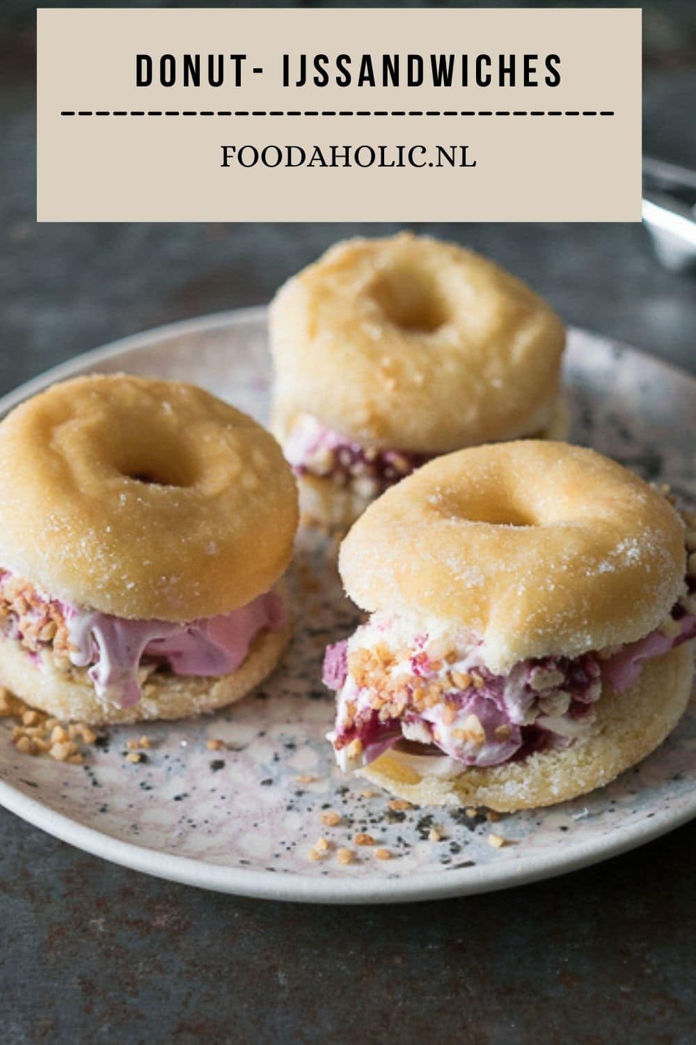 Donut- ijssandwiches - Foodaholic.nl
